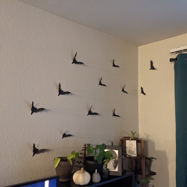 Halloween Bats, Flying Bats, 3D Bats Wall Decor, Halloween Decorations ...