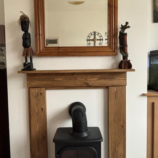 Handmade Rustic Solid Bespoke Fire Surround Made to Order - Etsy UK