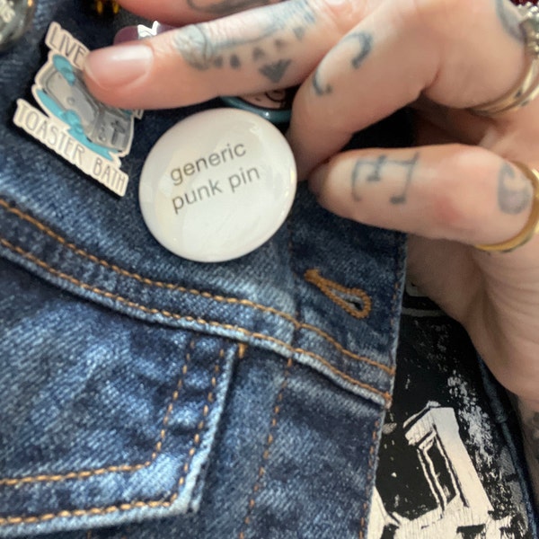 Generic Punk Pin - Pinback Button or Magnet 1 or 1.5 Inch - Great for ...