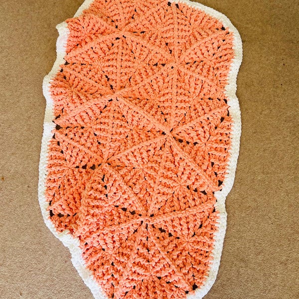 Triangles Motif Afghan Crochet Pattern: Written Pattern and Video ...