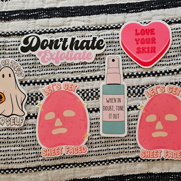 Be Good to Your Skin Smiley Face Sticker, Esthetician Gift, Skin Care ...