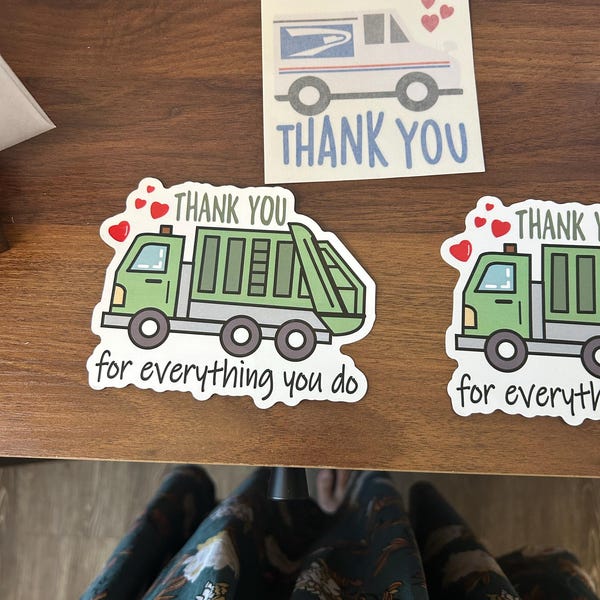 Garbage Trash Thank You for Your Service Decal 5” FREE SHIPPING - Etsy