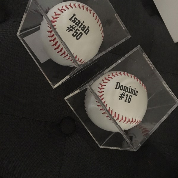 Personalized Baseball With Name and Number, Custom Baseball, Printed ...