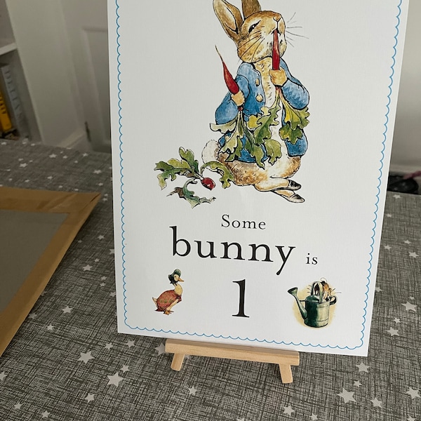 Peter Rabbit 1st Birthday Table Sign, Peter Rabbit Birthday Sign, Some ...