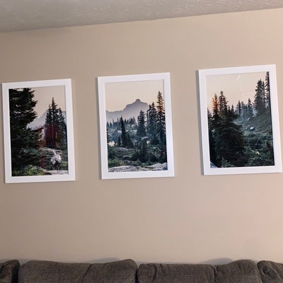 Mountain Forest Set Nature Art Set of 3 Giclee Mountains Forest Set ...