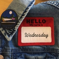 Personalized, hello My Name Is Tag Patch, Any Color Custom Made AP43 - Etsy