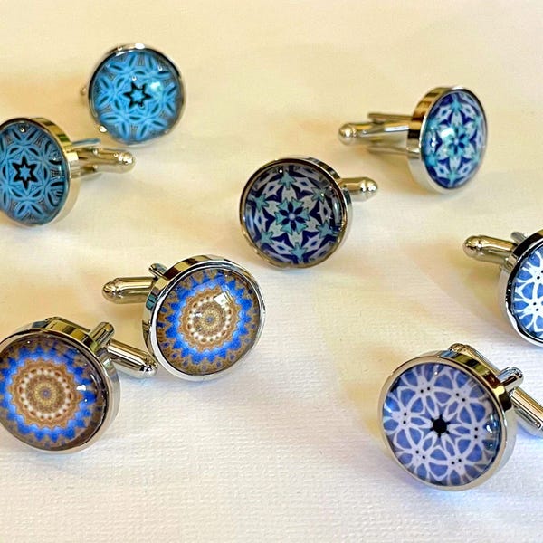 French Cuff Link Blanks,silver, Gold, Gunmetal Black, 16.02 Mm, One ...