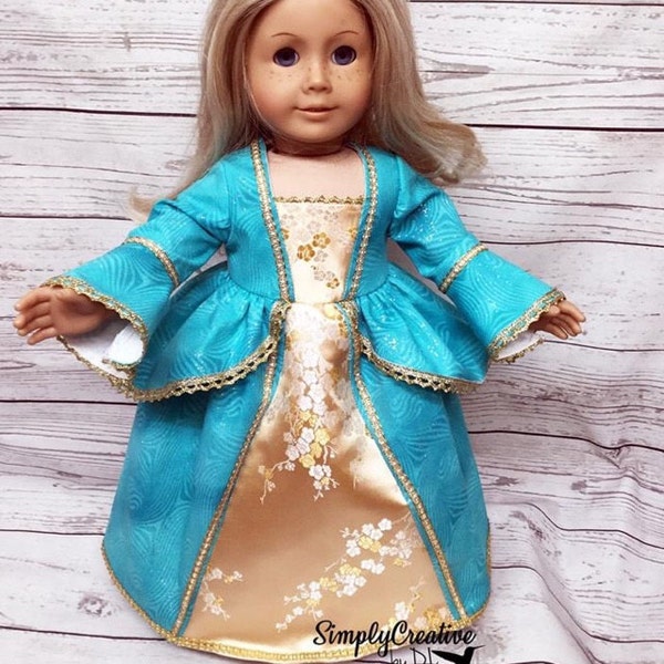 Colonial Evening Dress, Day Dress, Pinner Cap & Dust Bonnet Patterns ...