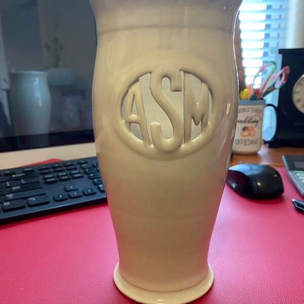 Custom Monogram Vase - Personalized Wedding, Anniversary, Mother of the ...