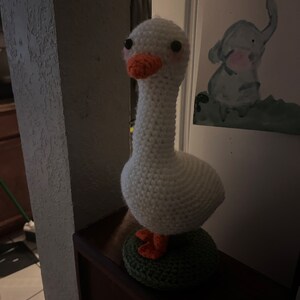 PATTERN ONLY Crochet Desk Goose PDF Pattern, Bonus: Rain Hat and Poncho ...