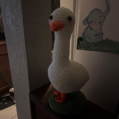 PATTERN ONLY Crochet Desk Goose PDF Pattern, Bonus: Rain Hat and Poncho ...