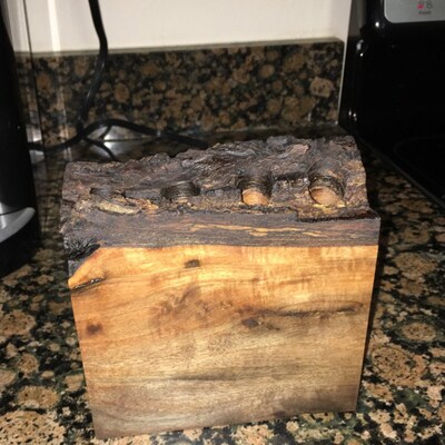 Mini Butcher Block, Salvaged Black Walnut Chopping Block, Cutting Board ...