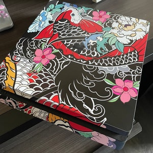 PS5 skin Japan PlayStation 5 Skin Dragon Black Console and | Etsy
