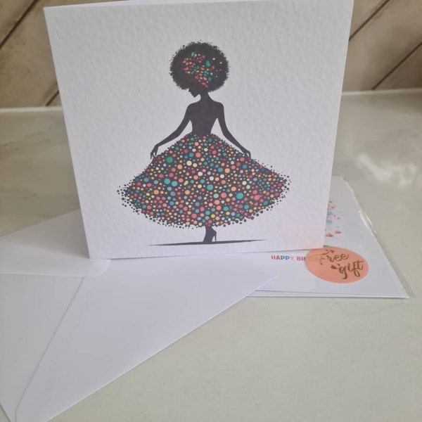 Birthday Card for Black Women, Melanin Birthday Card for Her ...