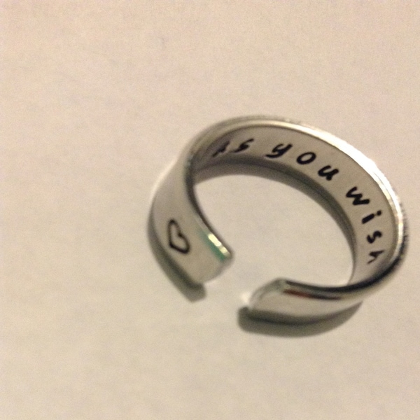 Secret Message Ring, Personalized Love Statement Ring, Girlfriend Gift ...