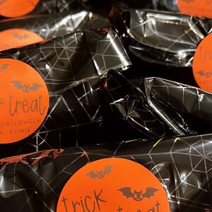 Trick or Treat Bag Stickers Halloween Labels Custom Halloween Stickers ...