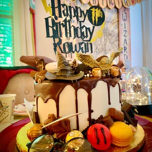 Wizard Inspired Cake Topper, Glitter Topper, Magical Party, Wizard Cake ...