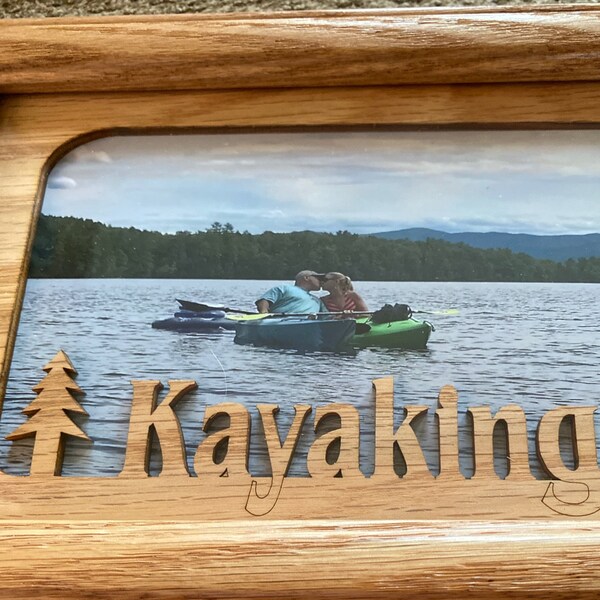 Kayaking Tabletop Picture Frame - Holds 4x6 Photo - Multiple Color ...