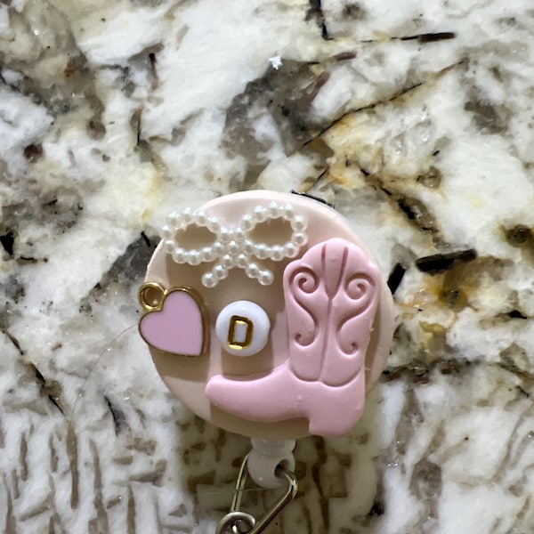 Blue Bow Badge Reel Cute Badge Holder Preppy ID Badge for Work Gift for ...