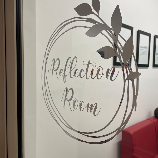 Personalise Floral Outline Vinyl Decal Elegant Flower Design for ...