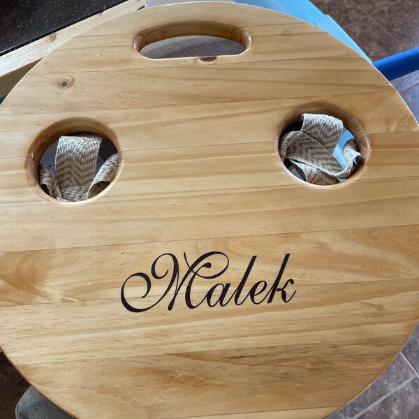 Handmade Folding Wine Table & Stand, Personalized Wedding Gift, Unique ...
