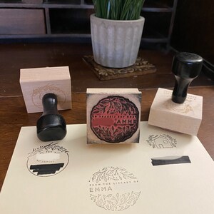 Library Stamp 28 Wooden or Self-inking Calligraphy - Etsy