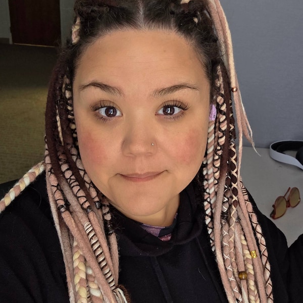 Wool Double Ended Single Ended Dreadlocks Fox Ombre Orange on Black ...