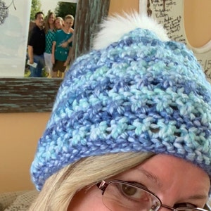 CROCHET PATTERN, the Blue Sky Beanie Pattern, Crochet Hat Pattern ...