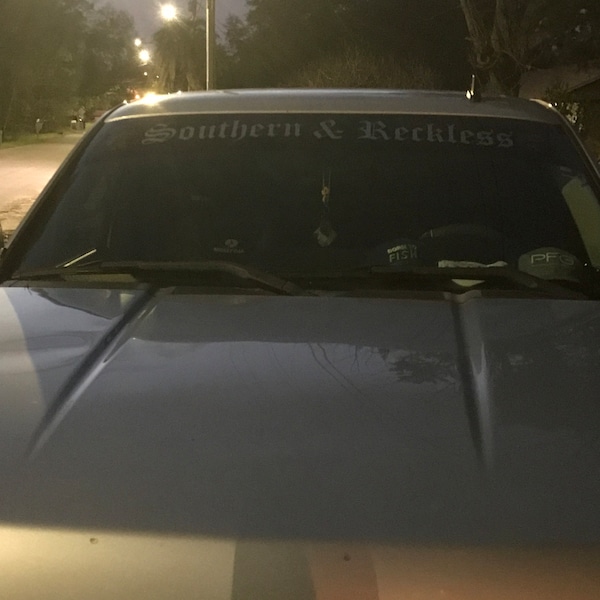 Custom Text 42" WINDSHIELD Vinyl Decal Sticker Truck Car Any Color Any ...