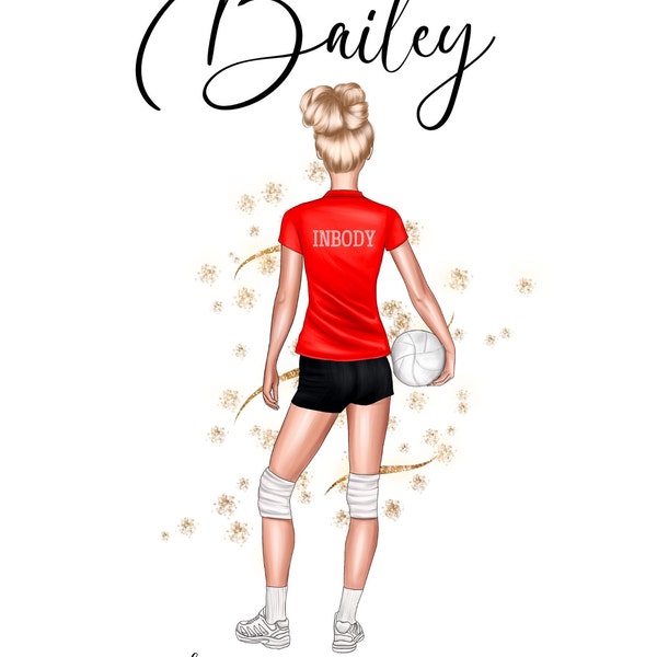 Personalized Volleyball Poster, Volleyball Gift, Personalized ...