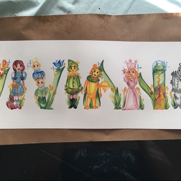 Custom Disney Inspired Princess Name Painting - Etsy