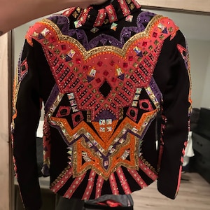 Women Show Jacket, Equestrian Pattern, Western Horse Show Jacket,horse ...