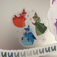 Good Fairies Flora Fauna Merryweather Transparent Laptop Stickers ...