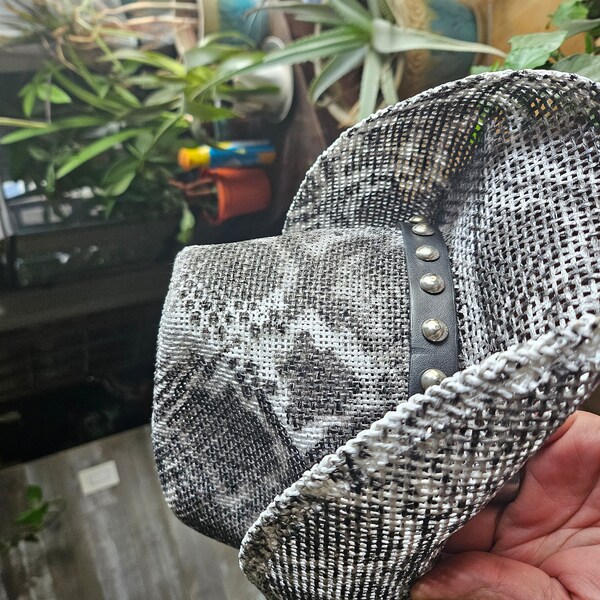 Snakeskin Straw Cowboy Hat for Men and Women - Hand-painted - Perfect ...