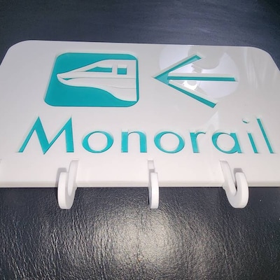 Disney Monorail Sign Plaque Home Decor Choose Your Color and Direction ...