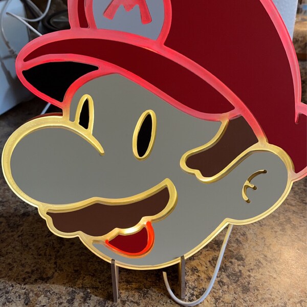 Mario Light Sign , Neon Like , Game Artwork, Super Mario Light , Mario ...