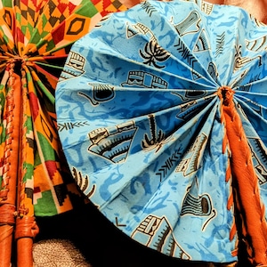 Supersize African Print Fan/ African Print Folding Hand Fan/ Handmade ...