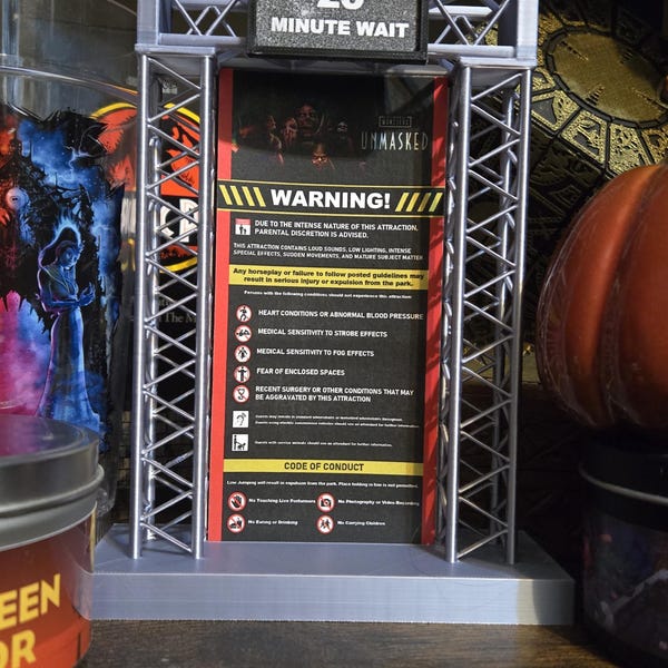 Haunted House Entrance Portal & Wait Time Sign Inspired by HHN ...