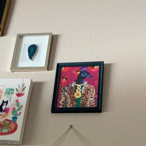 Eclectic Picture Frames Colorful Ridges Funky Decor Vintage Lime Green ...