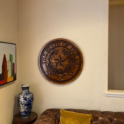 Texas Personalized Gift TEXAS Wall Art 18 State Seal of TEXAS Wall ...