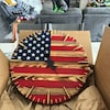 American Flag Clock,rustic USA Clock,patriotic Wall Clock,usa Flag ...