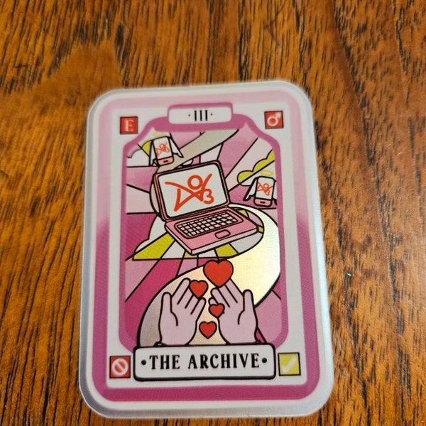 AO3 Tarot Card Holographic Sticker | Booktok Fanfiction Waterbottle ...