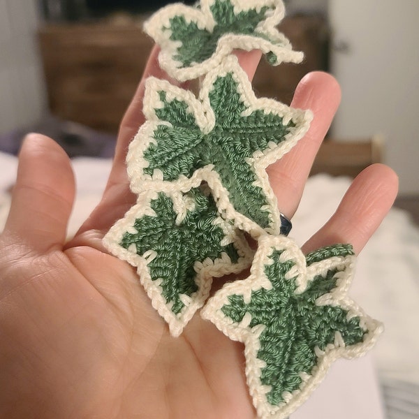 Crochet Variegated Ivy Leaf Applique Pattern (PDF Download) - Etsy