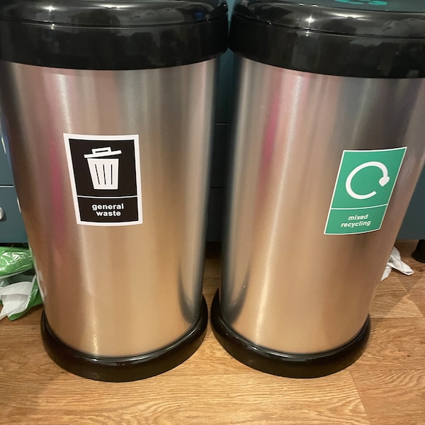 4x Personalised Wheelie Bin Stickers Bin Labels Bin Stickers House ...
