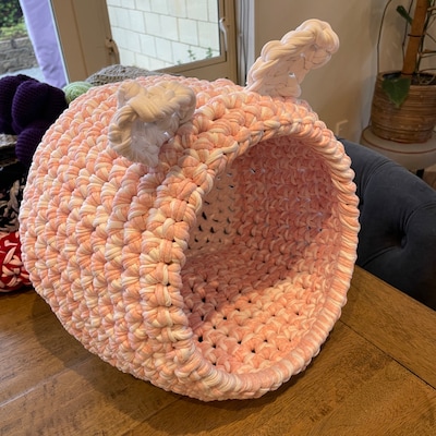 CAT BED CROCHET Pattern Pet Crochet Bed Cat Pod Crochet Pattern Cat ...