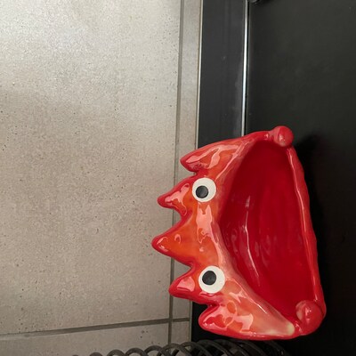 Pre-order Handmade Ceramic Fire Demon Spoon Rest, Unique Christmas Gift ...