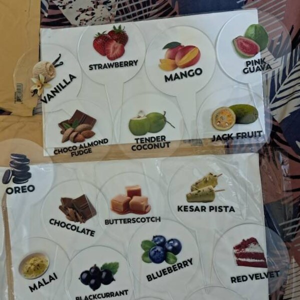 12 Pcs Custom Gelato Flavor Markers, Ice Cream Labels, Flavor Tags ...
