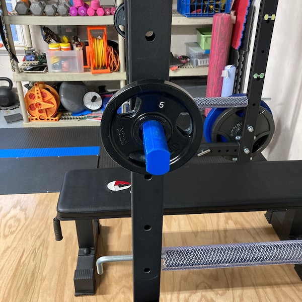 Power Rack and Squat Rack Olympic Weight Plate Storage Pins Change ...