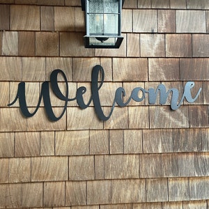 Welcome Metal Word Art Montana Script Word Art Indoor | Etsy
