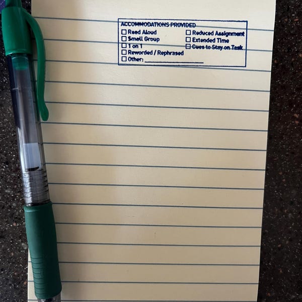 SPED Modifications Accommodation Teacher's Rubber Stamp Self Inking or ...
